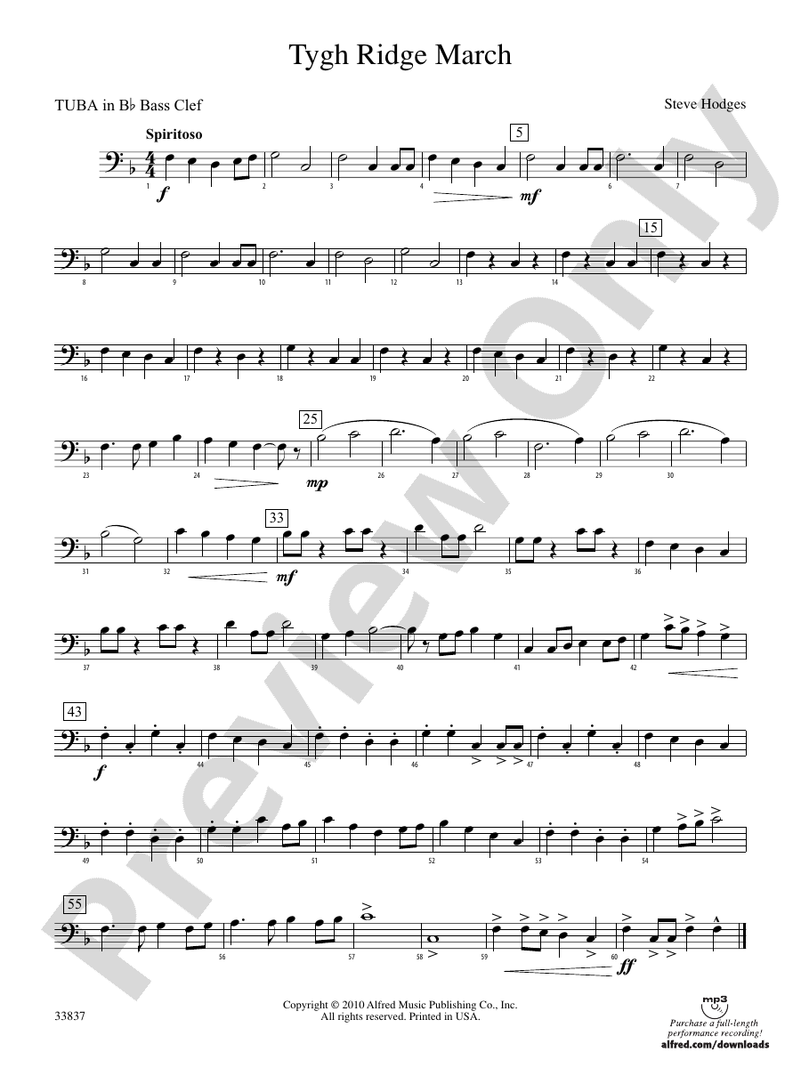 Tygh Ridge March: (wp) B-flat Tuba B.C.: (wp) B-flat Tuba B.C. World ...
