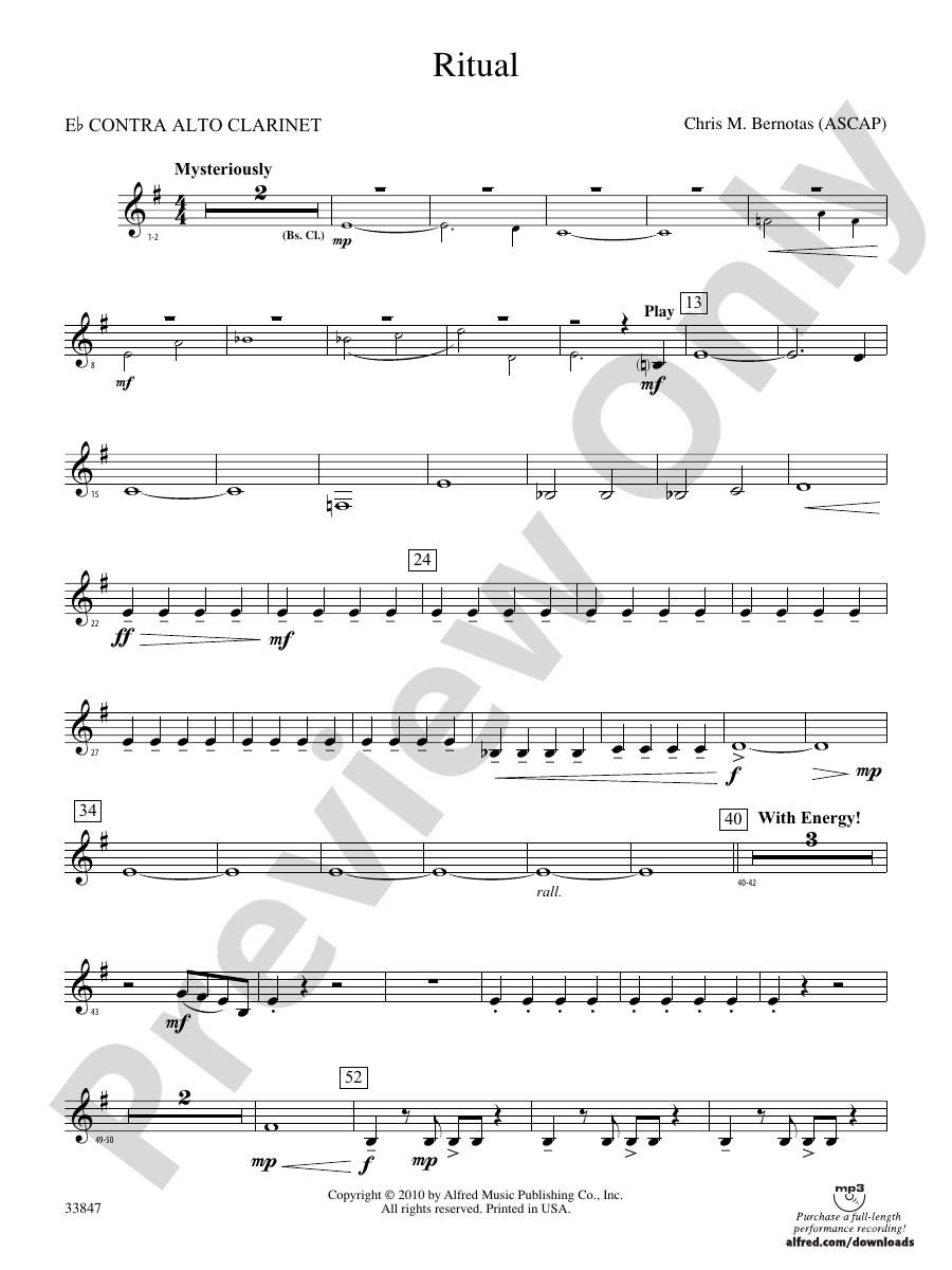 Ritual: (wp) E-flat Contrabass Clarinet: (wp) E-flat Contrabass Clarinet World Part - Digital ...