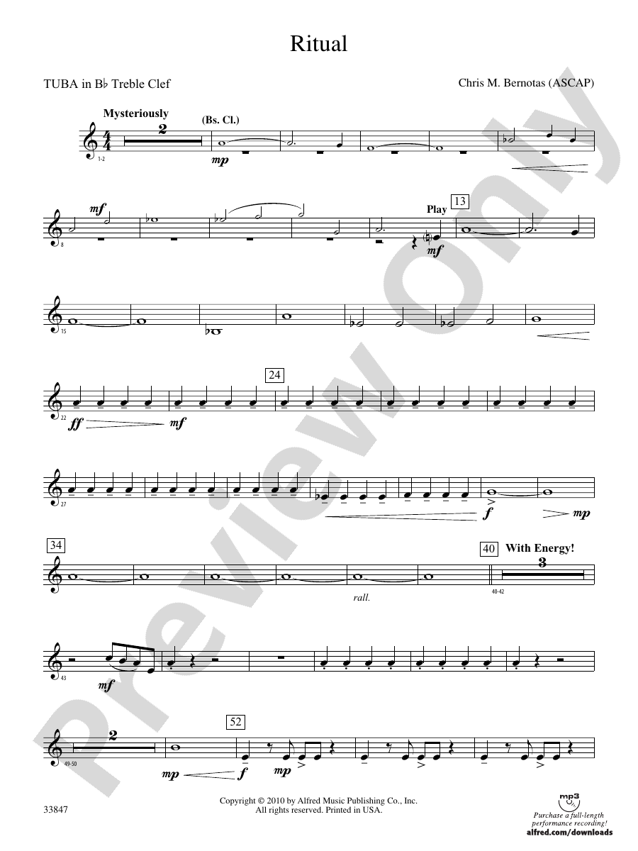 Ritual: (wp) B-flat Tuba T.C.: (wp) B-flat Tuba T.C. World Part ...
