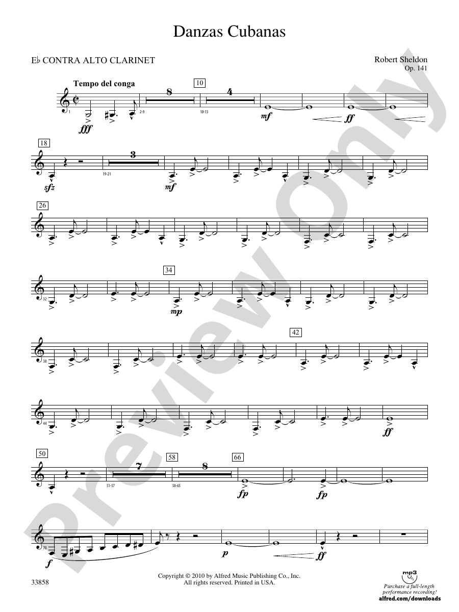 Danzas Cubanas: (wp) E-flat Contrabass Clarinet: (wp) E-flat Contrabass Clarinet World Part ...