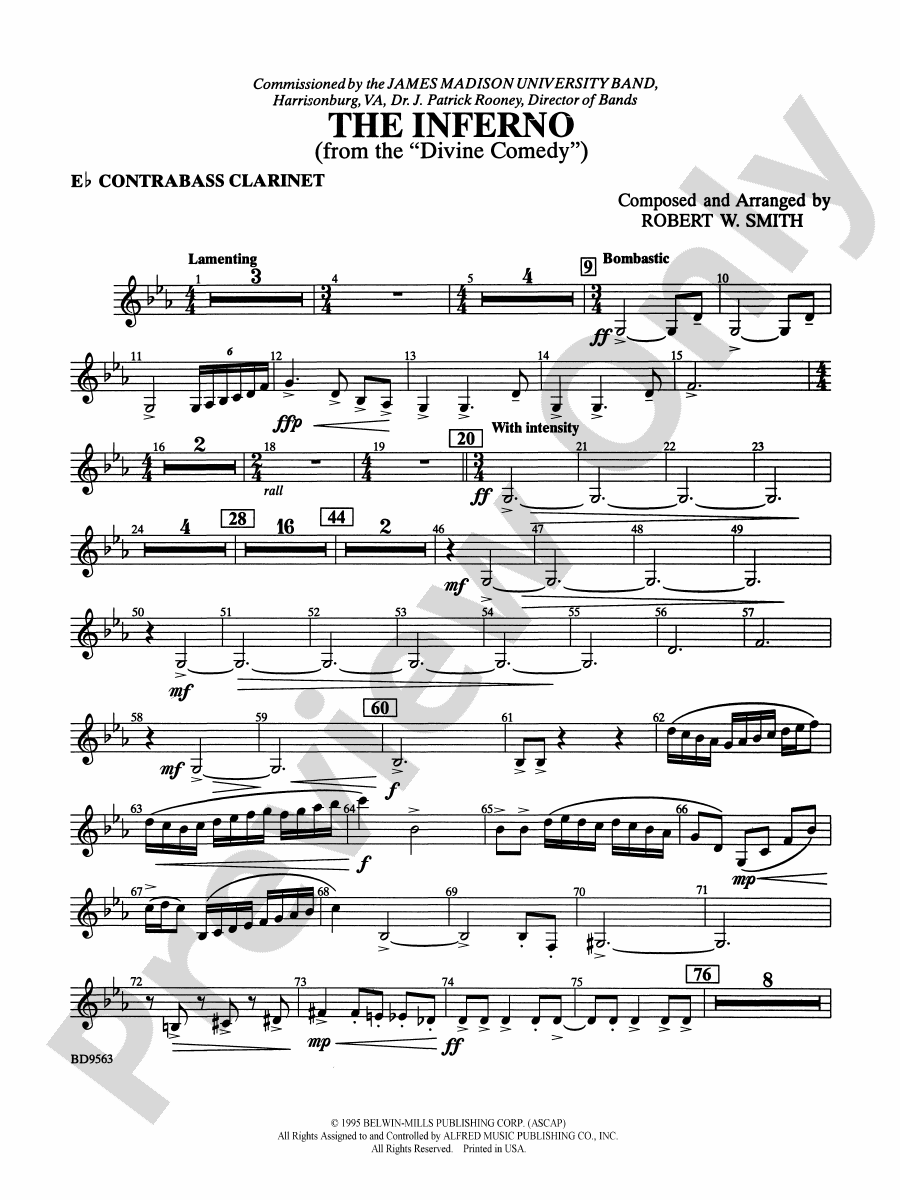 The Inferno: E-flat Contrabass Clarinet: E-flat Contrabass Clarinet ...