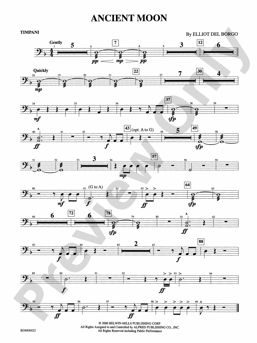 Ancient Moon: Timpani: Timpani Part - Digital Sheet Music Download