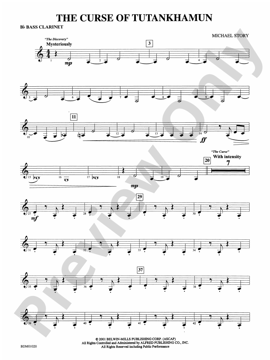 The Curse of Tutankhamun: B-flat Bass Clarinet: B-flat Bass Clarinet ...