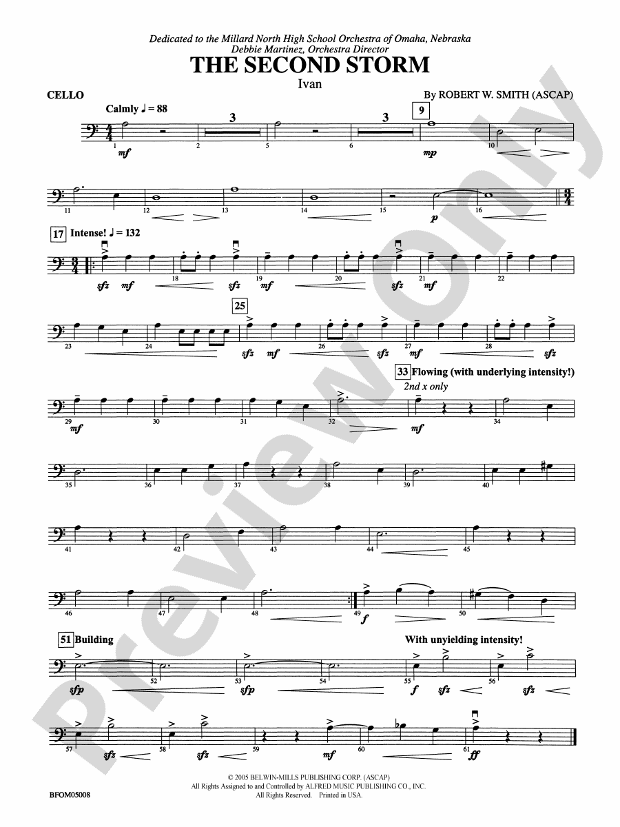 The Second Storm (Ivan): Cello: Cello Part - Digital Sheet Music Download