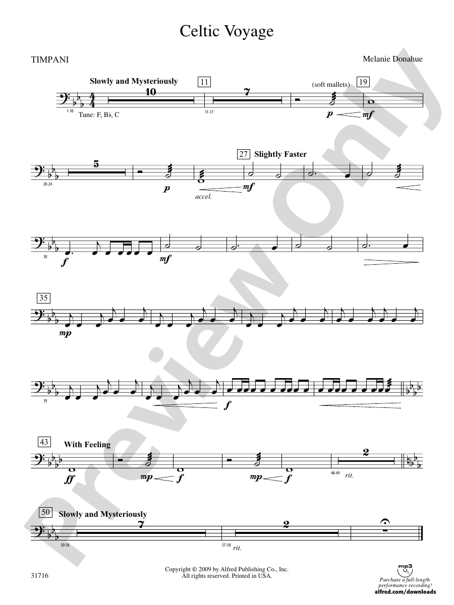 Celtic Voyage: Timpani: Timpani Part - Digital Sheet Music Download