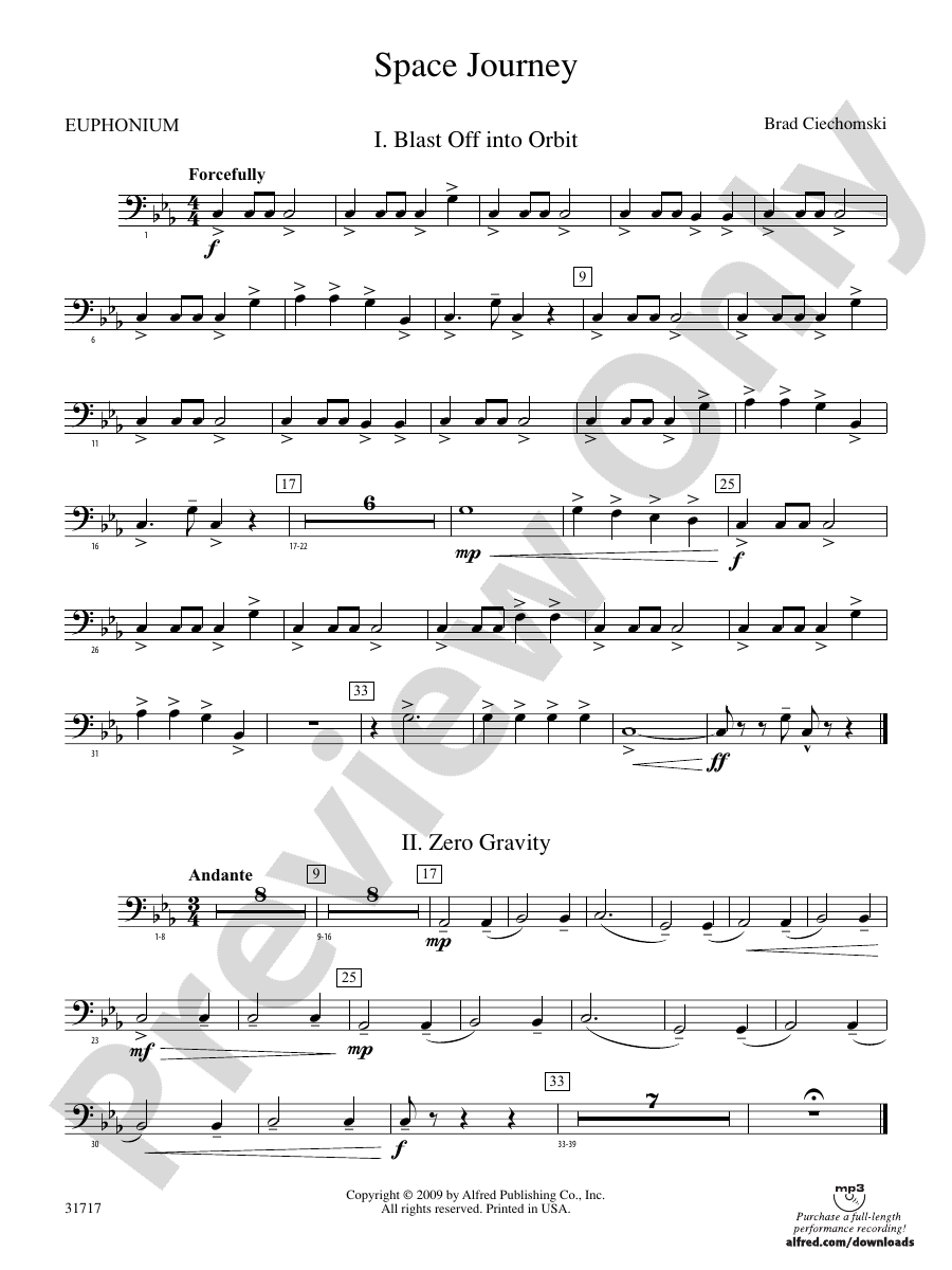 Space Journey: Baritone B.C.: Baritone B.C. Part - Digital Sheet Music ...