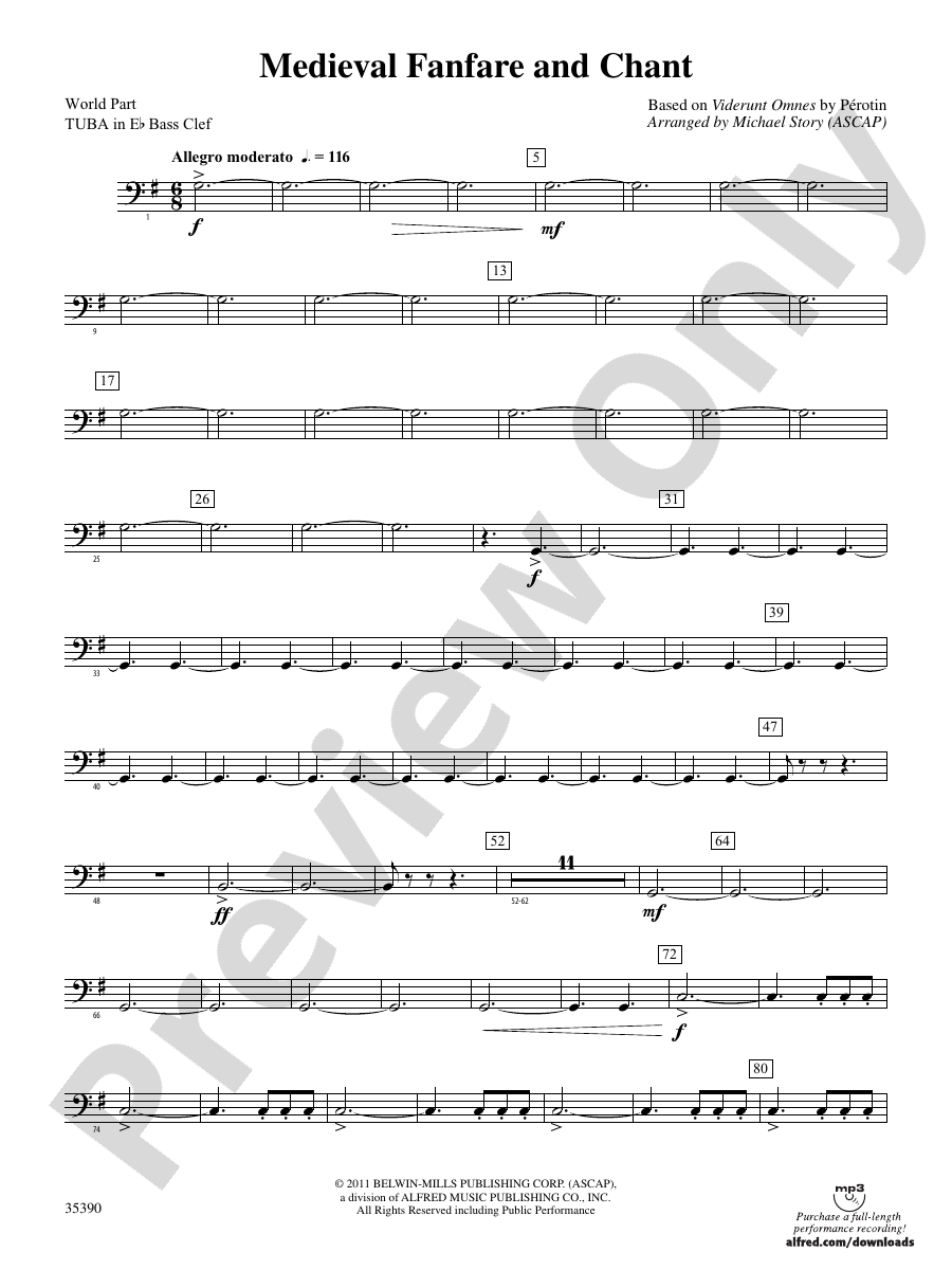 Medieval Fanfare and Chant: (wp) E-flat Tuba B.C.: (wp) E-flat Tuba B.C ...