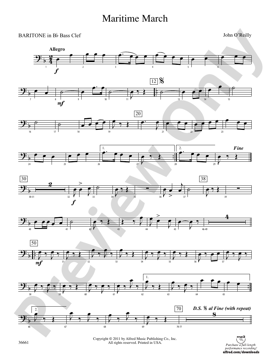 Maritime March: (wp) B-flat Baritone B.C.: (wp) B-flat Baritone B.C ...