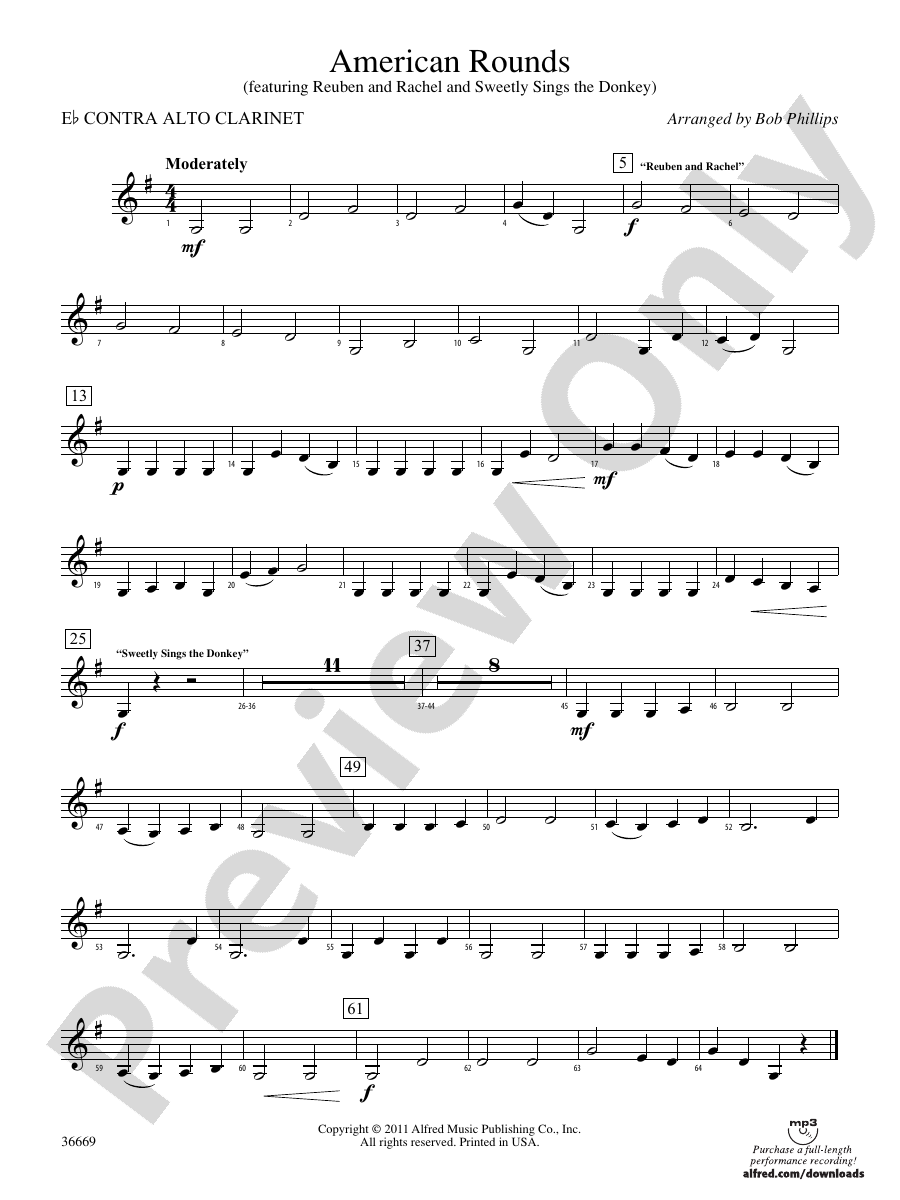 American Rounds: (wp) E-flat Contrabass Clarinet: (wp) E-flat Contrabass Clarinet World Part ...
