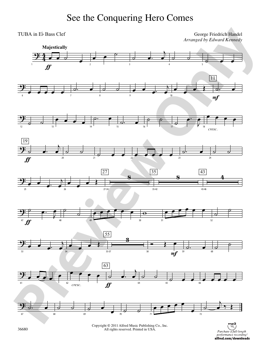 See the Conquering Hero Comes: (wp) E-flat Tuba B.C.: (wp) E-flat Tuba B.C. World Part - Digital ...