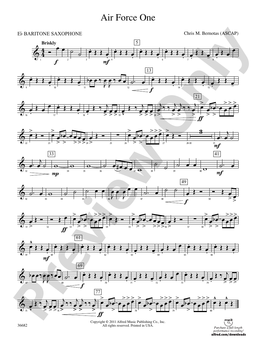 Air Force One: E-flat Baritone Saxophone: E-flat Baritone Saxophone ...