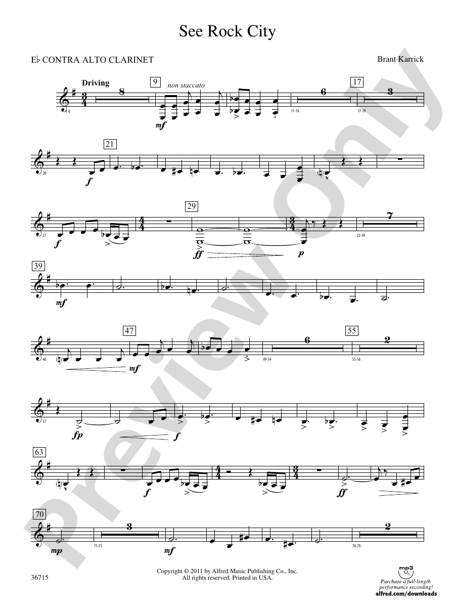 See Rock City: (wp) E-flat Contrabass Clarinet: (wp) E-flat Contrabass Clarinet World Part ...