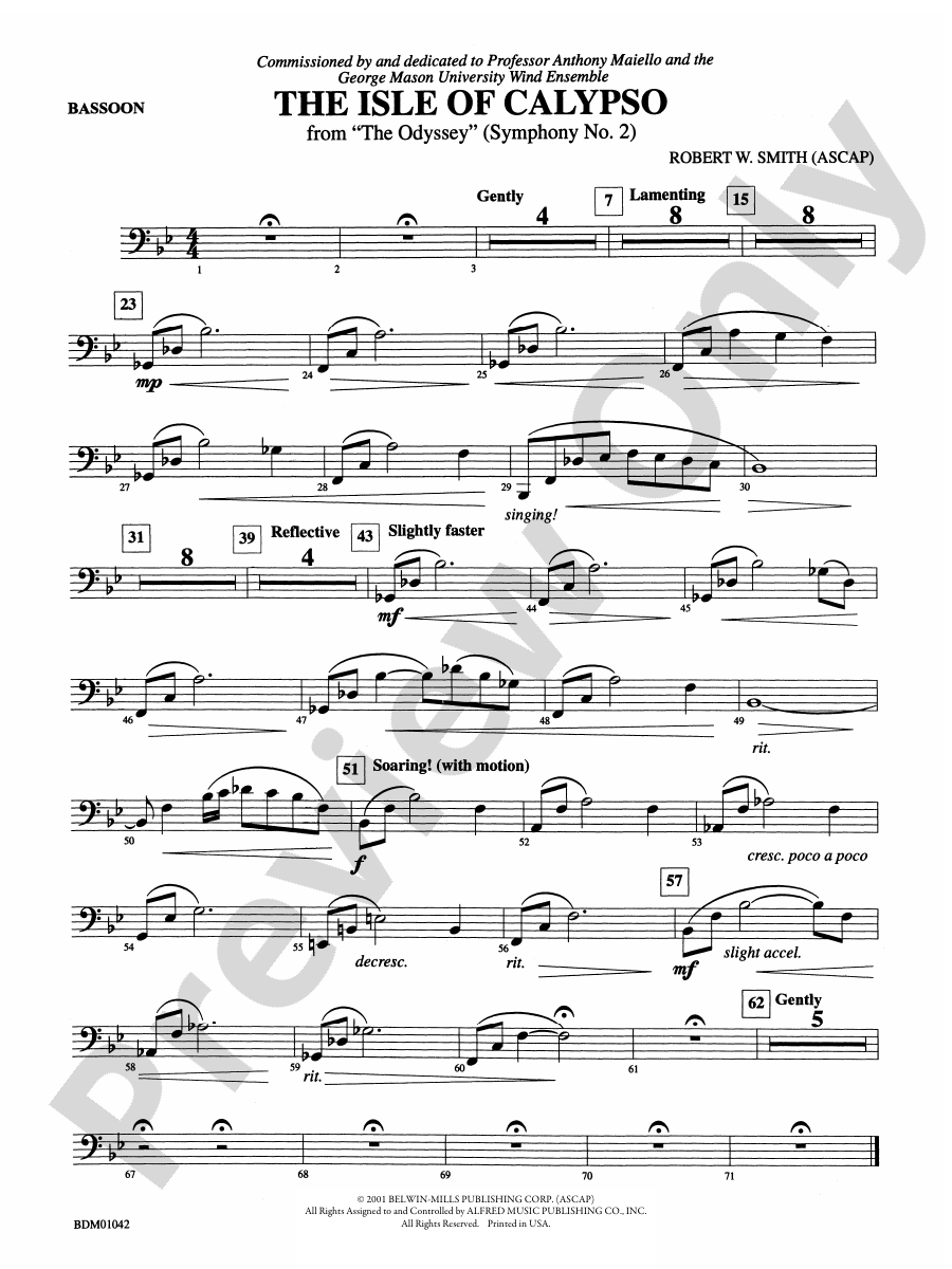 The Isle of Calypso (from The Odyssey (Symphony No. 2)): Bassoon ...