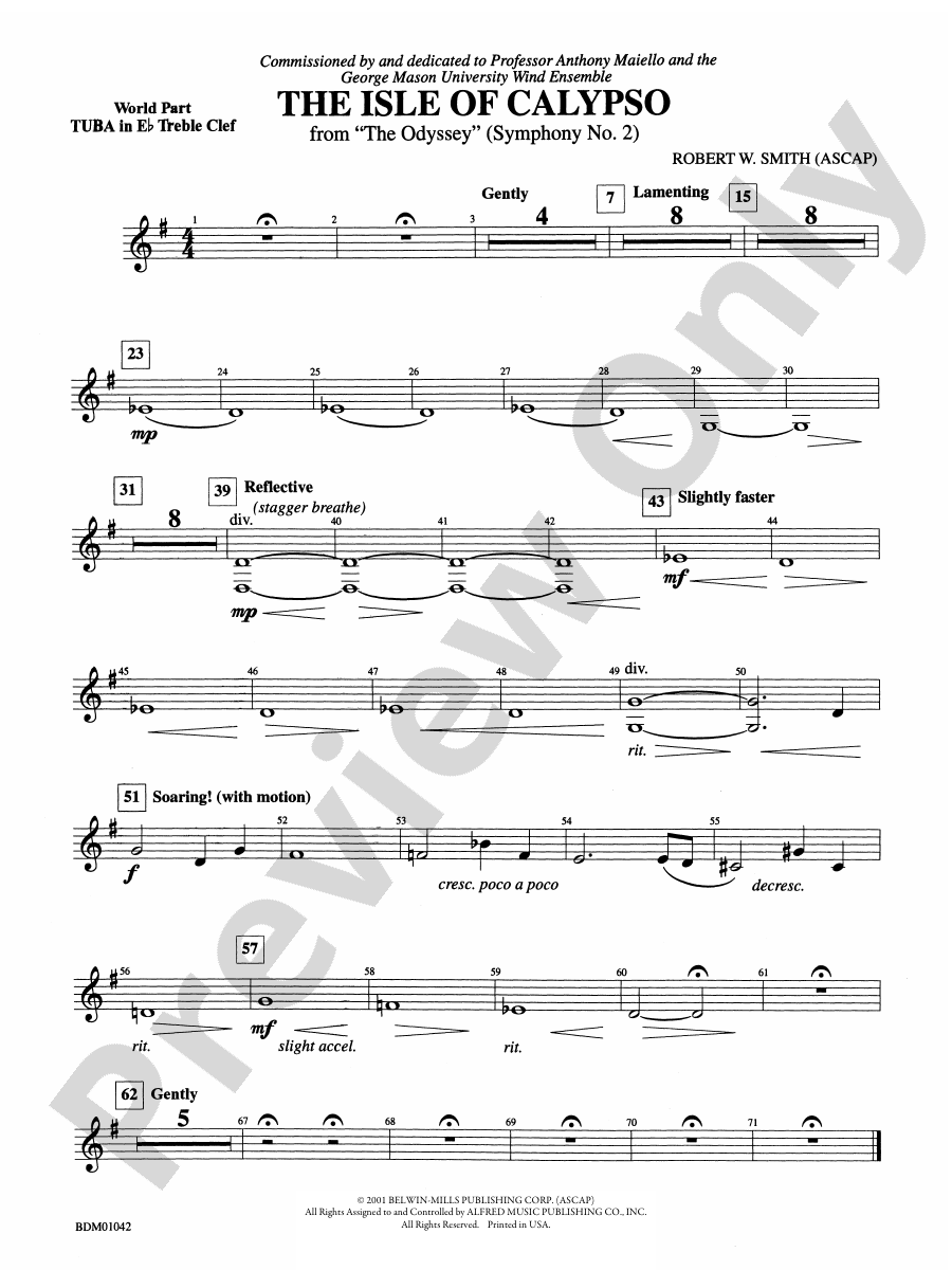 The Isle of Calypso (from The Odyssey (Symphony No. 2)): (wp) E-flat ...