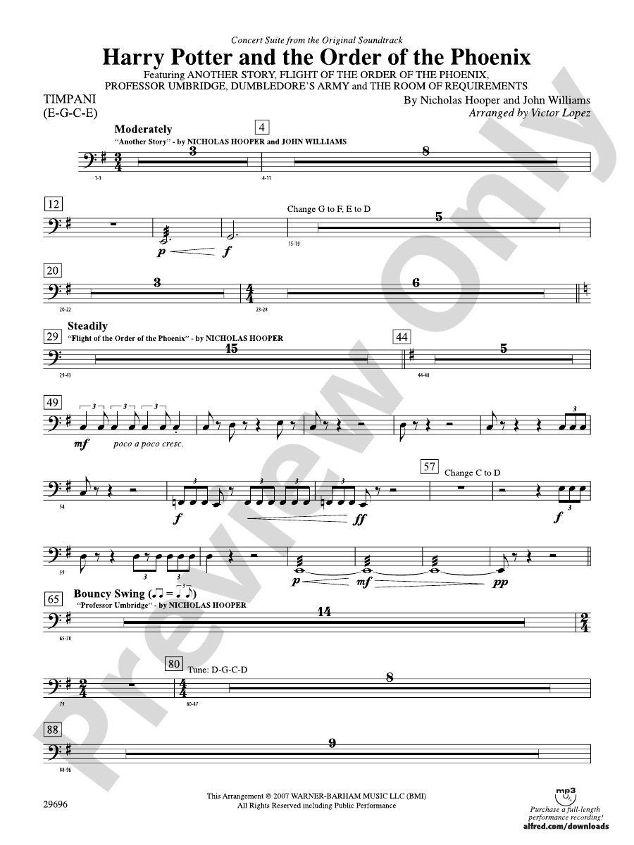 Harry Potter and the Order of the Phoenix, Concert Suite from: Timpani ...
