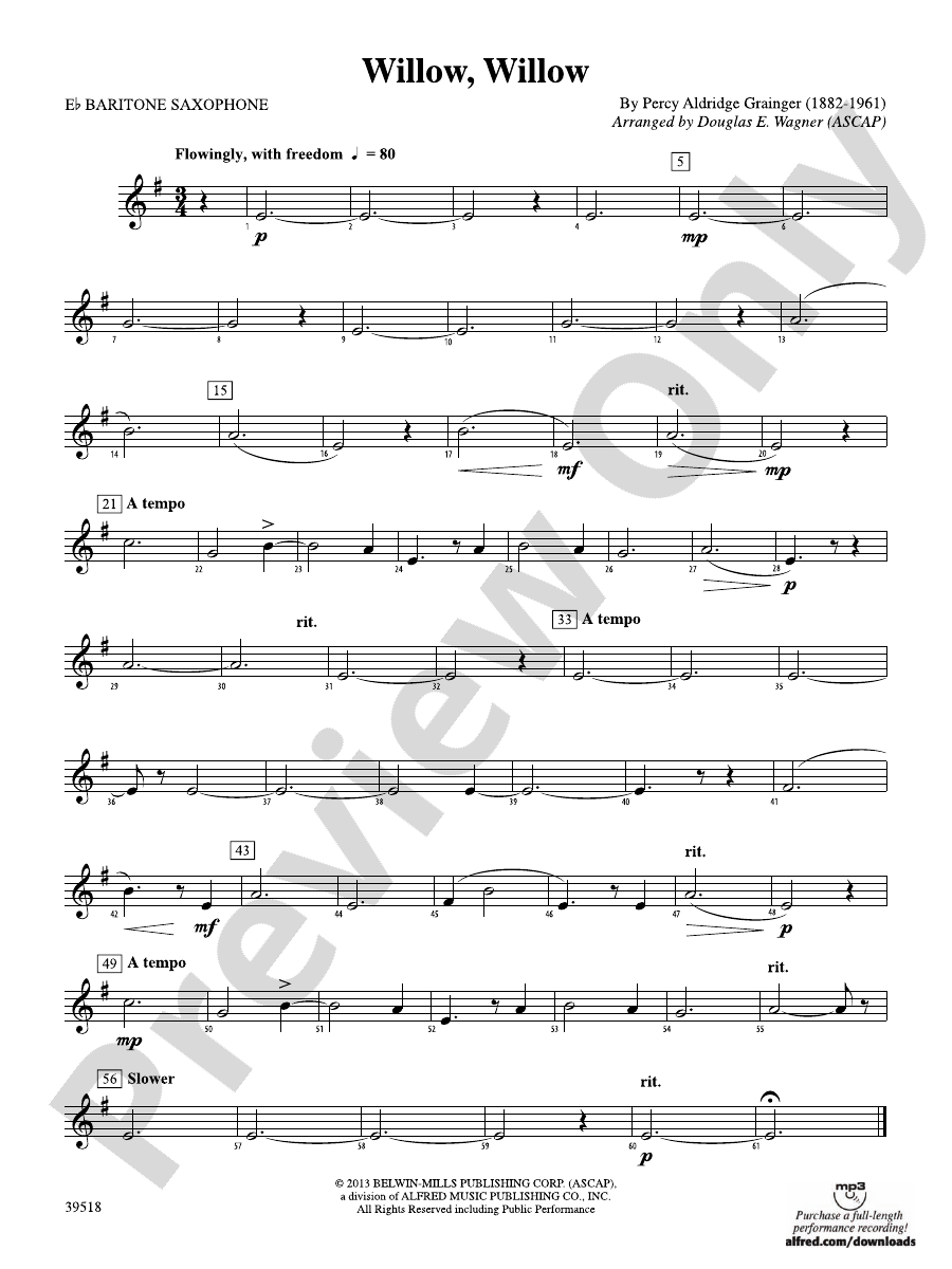 Willow, Willow: E-flat Baritone Saxophone: E-flat Baritone Saxophone ...