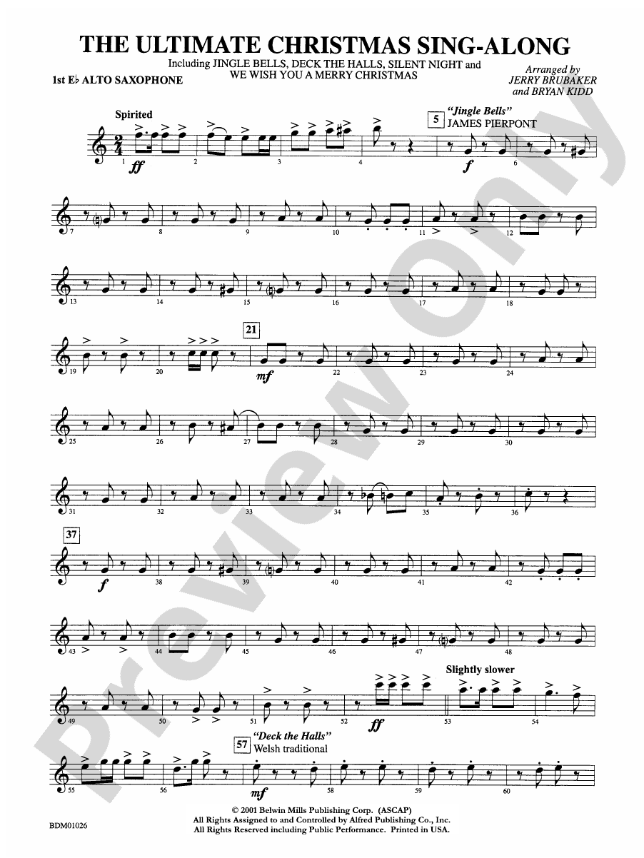 The Ultimate Christmas Sing-Along: E-flat Alto Saxophone: E-flat Alto Saxophone Part - Digital ...