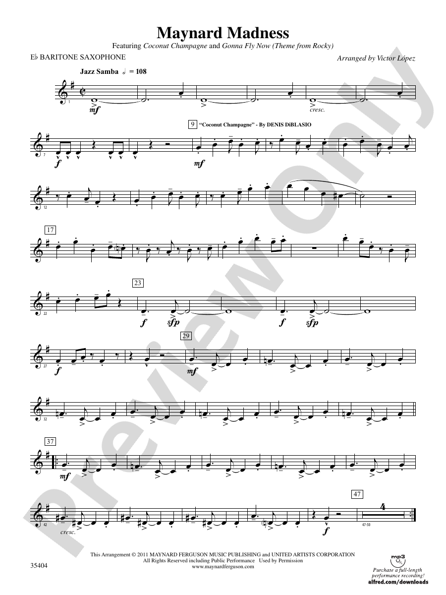 Maynard Madness: E-flat Baritone Saxophone: E-flat Baritone Saxophone ...