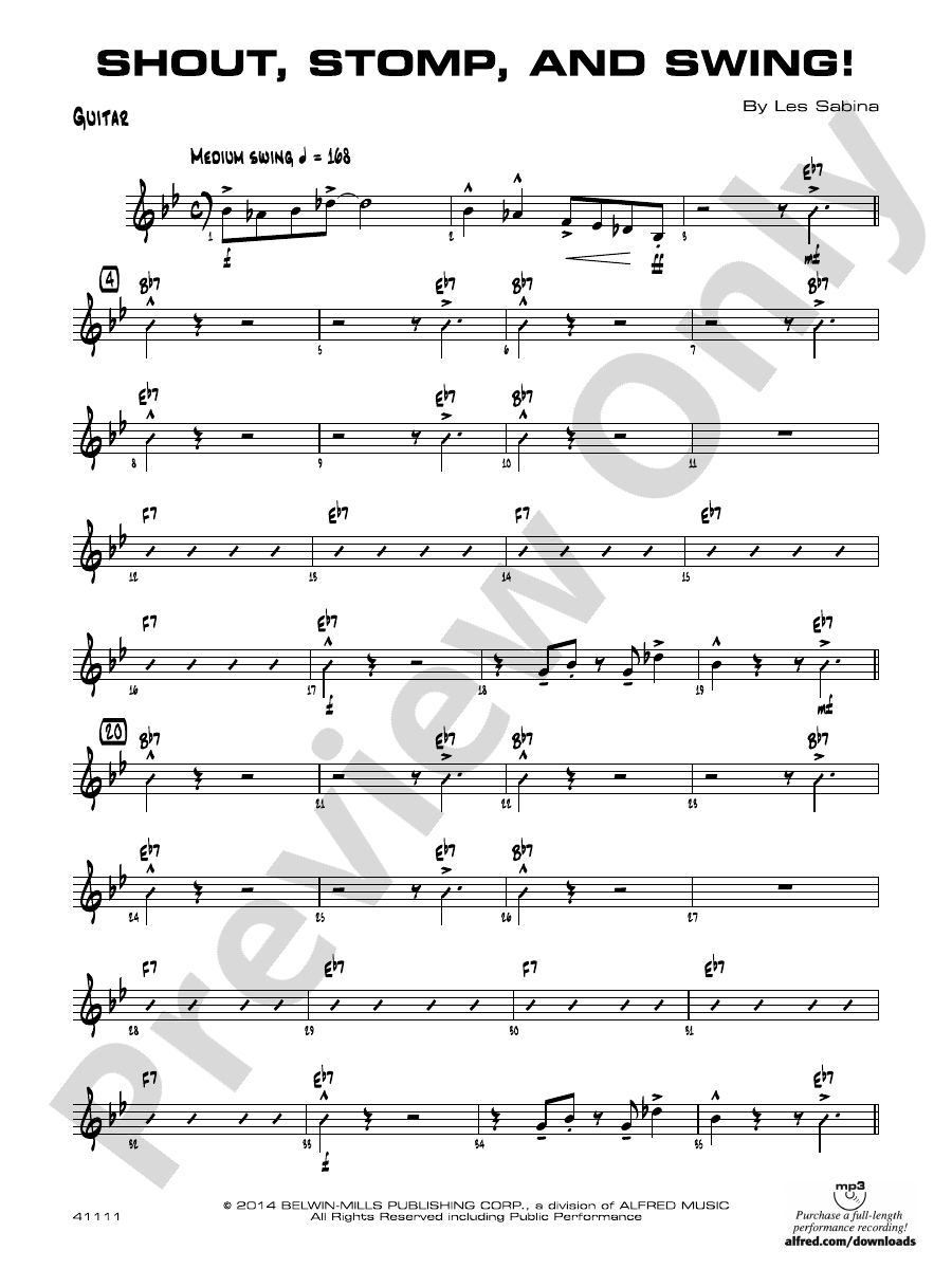 Shout, Stomp, and Swing!: Guitar: Guitar Part - Digital Sheet Music ...