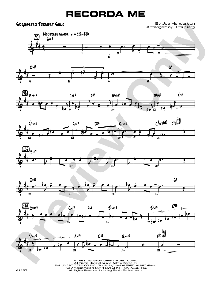 Recorda me: Solo Bb Tenor Sax: Solo Bb Tenor Sax Part - Digital Sheet ...