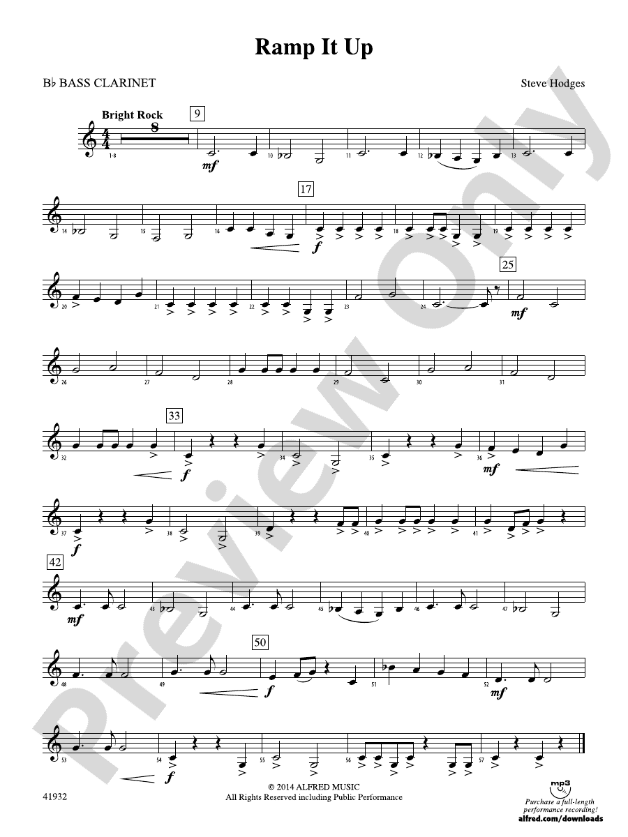Ramp It Up: B-flat Bass Clarinet: B-flat Bass Clarinet Part - Digital ...