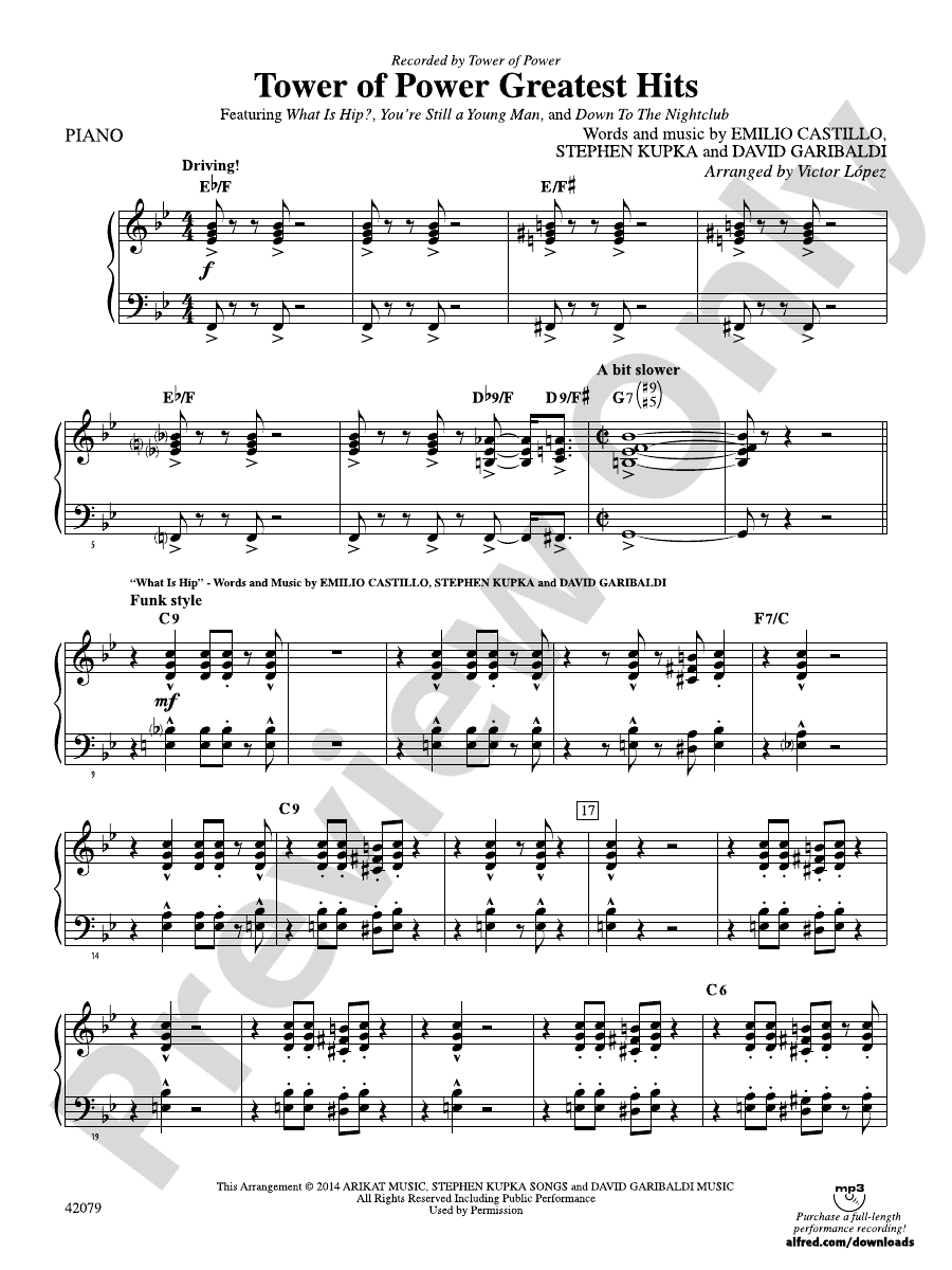 Tower of Power Greatest Hits: Piano Accompaniment: Piano Accompaniment ...