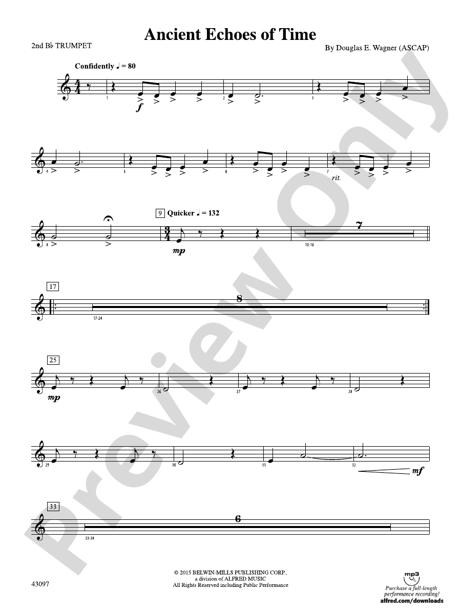 Ancient Echoes of Time: 2nd B-flat Trumpet: 2nd B-flat Trumpet Part ...