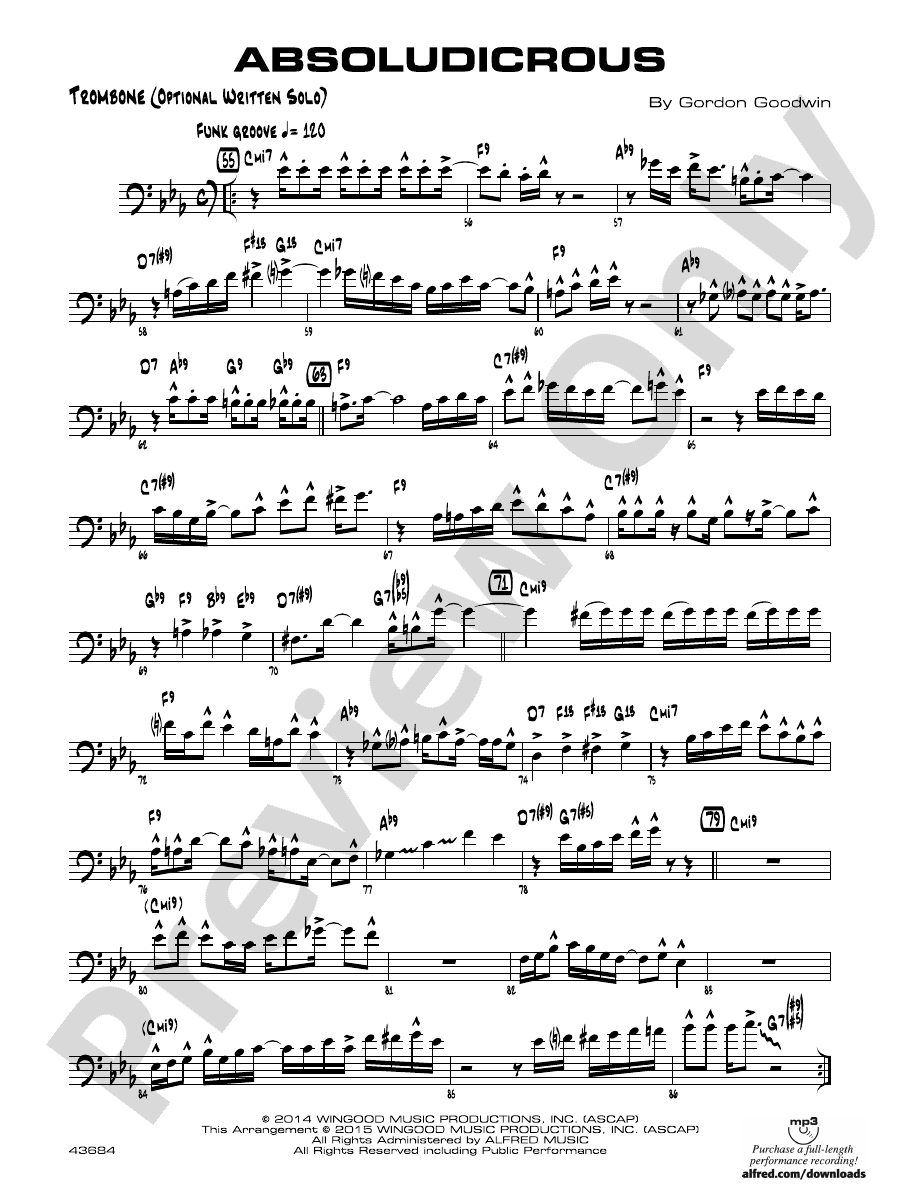 Absoludicrous: Trombone Optional Solo: Trombone Optional Solo Part ...