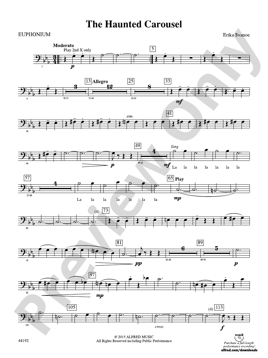 The Haunted Carousel: Baritone B.C.: Baritone B.C. Part - Digital Sheet ...
