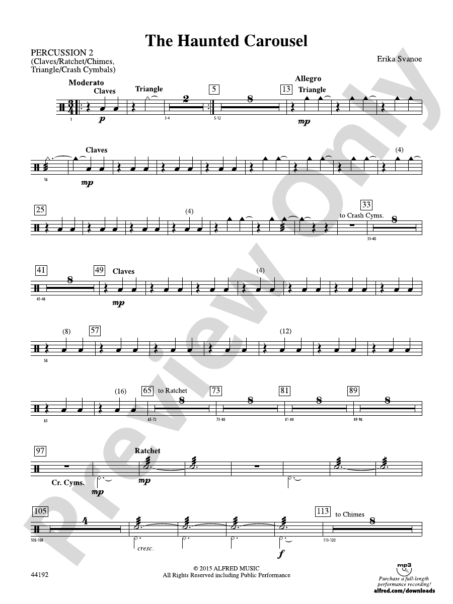 The Haunted Carousel: 2nd Percussion: 2nd Percussion Part - Digital ...