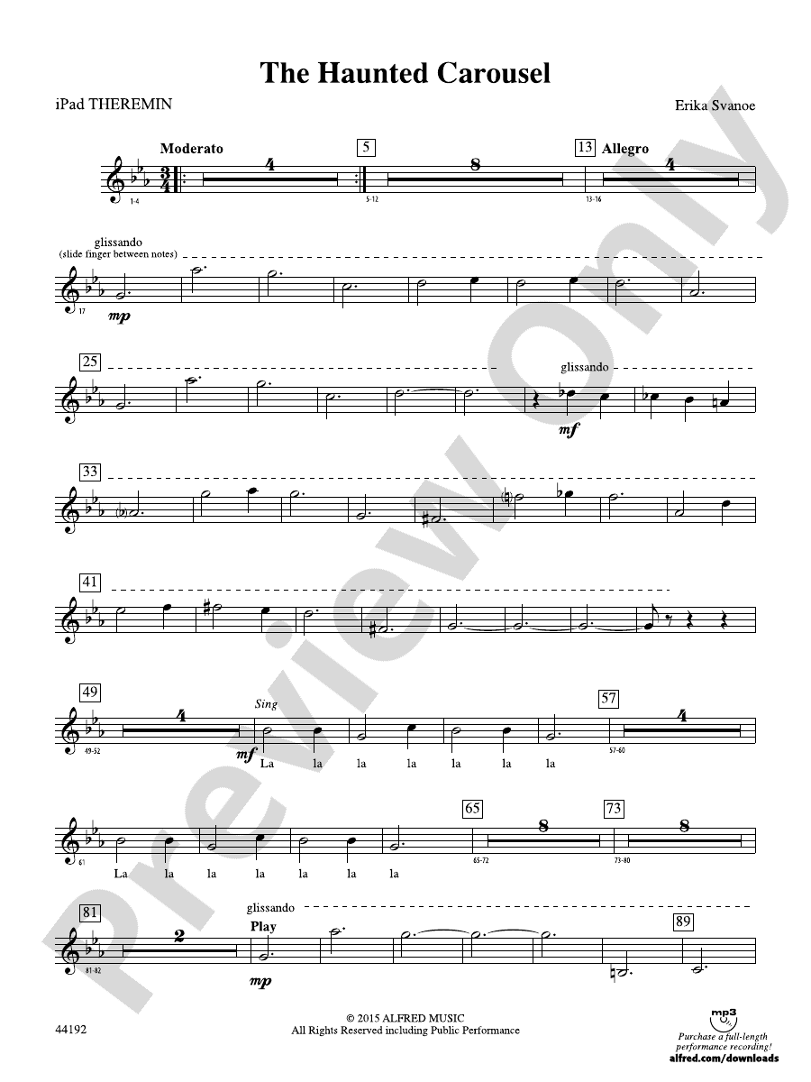 The Haunted Carousel: Synthesizer: Synthesizer Part - Digital Sheet ...