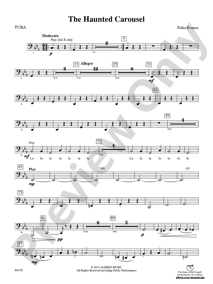 The Haunted Carousel: Tuba: Tuba Part - Digital Sheet Music Download