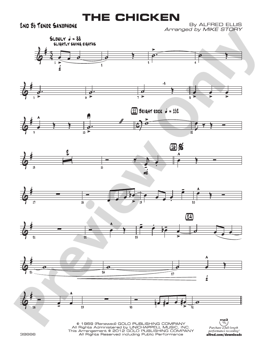 The Chicken: 2nd B-flat Tenor Saxophone: 2nd B-flat Tenor Saxophone ...