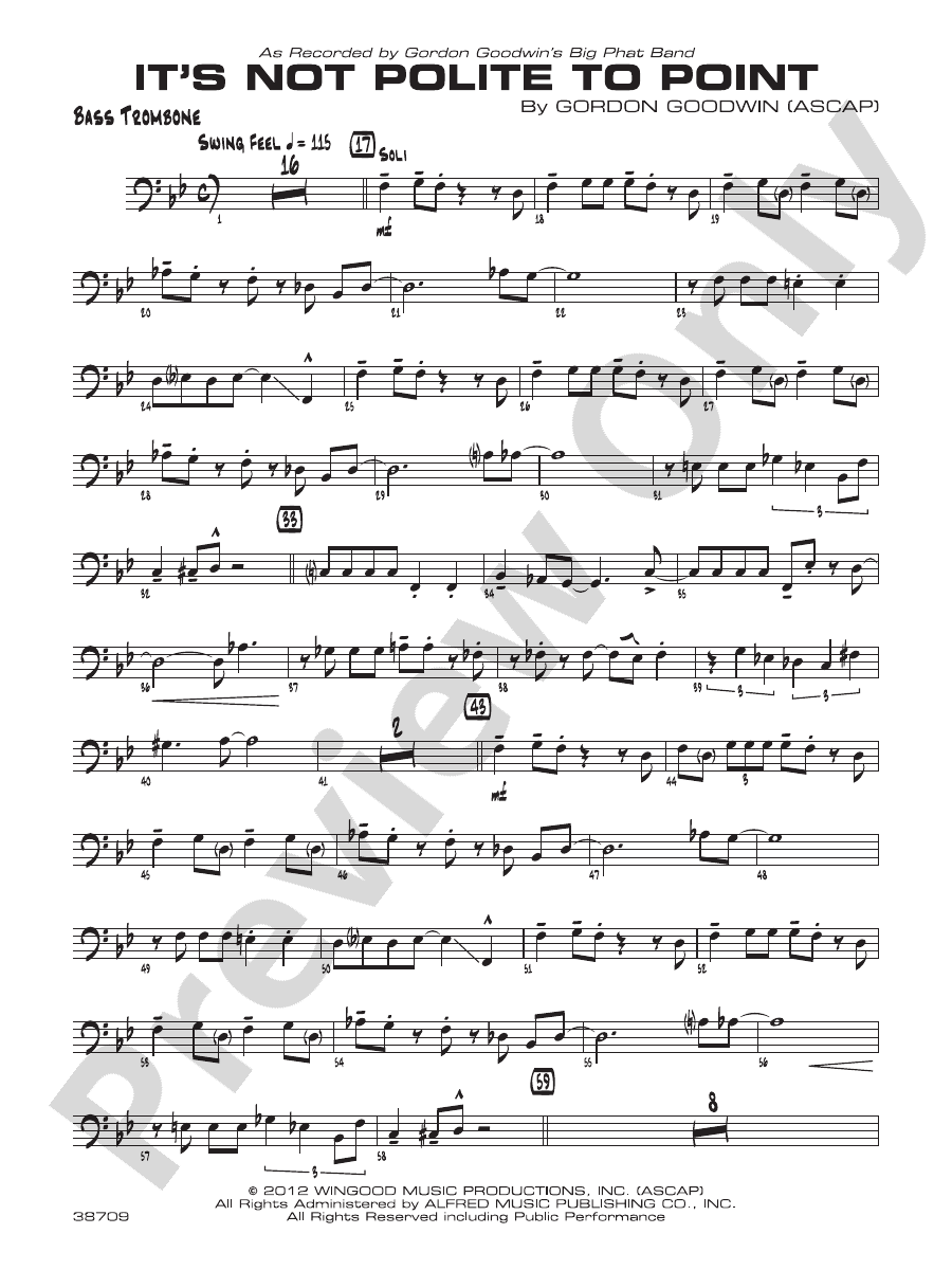 It's Not Polite to Point: Bass Trombone: Bass Trombone Part - Digital ...