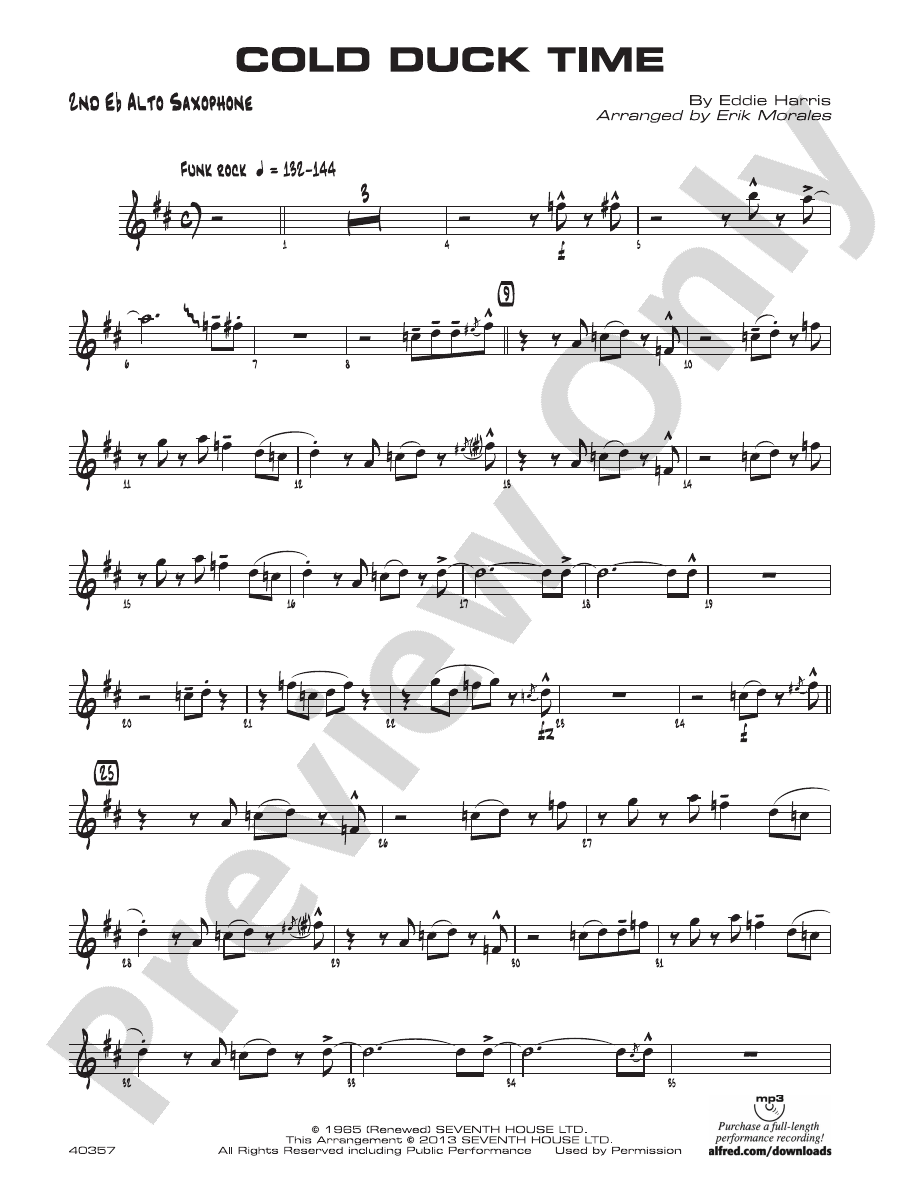 Cold Duck Time: 2nd E-flat Alto Saxophone: 2nd E-flat Alto Saxophone ...