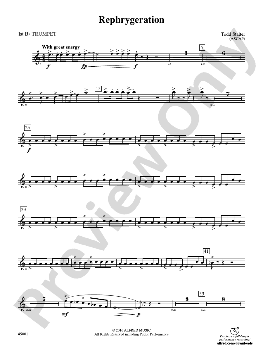 Rephrygeration: 1st B-flat Trumpet: 1st B-flat Trumpet Part - Digital ...