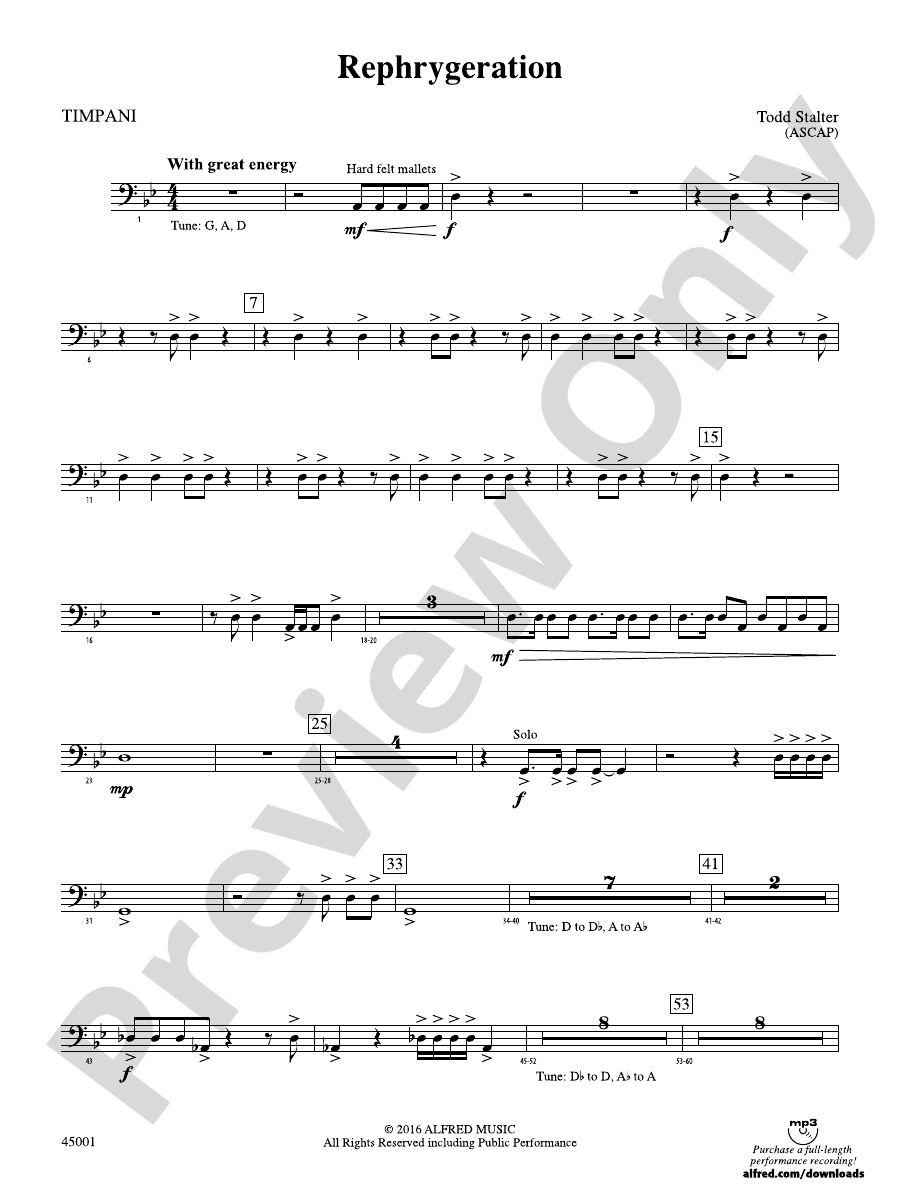 Rephrygeration: Timpani: Timpani Part - Digital Sheet Music Download