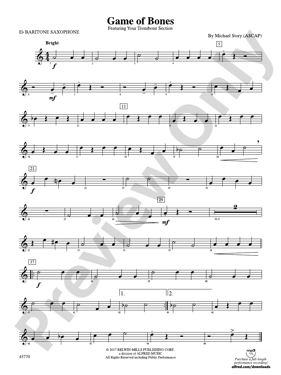 Game of Bones: E-flat Baritone Saxophone: E-flat Baritone Saxophone ...