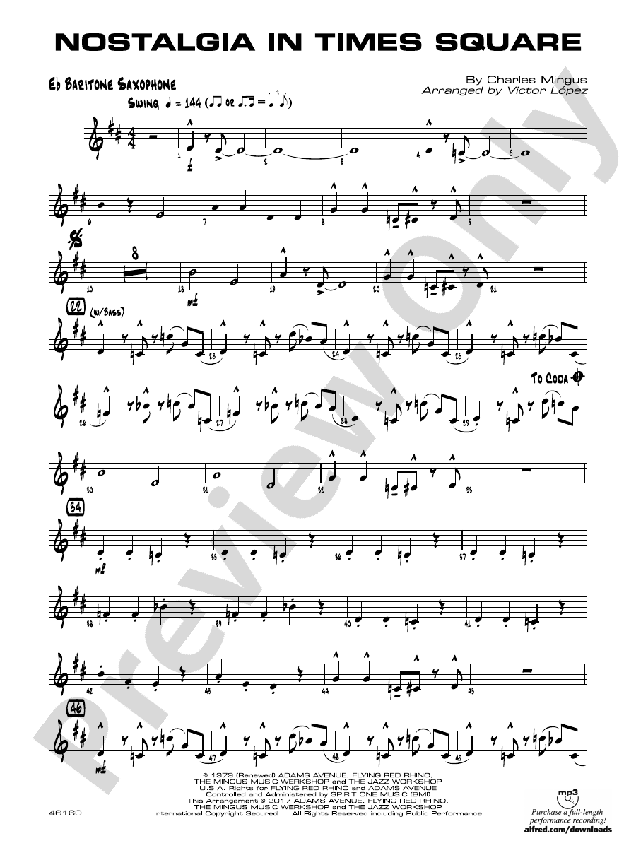Nostalgia In Times Square E Flat Baritone Saxophone E Flat Baritone