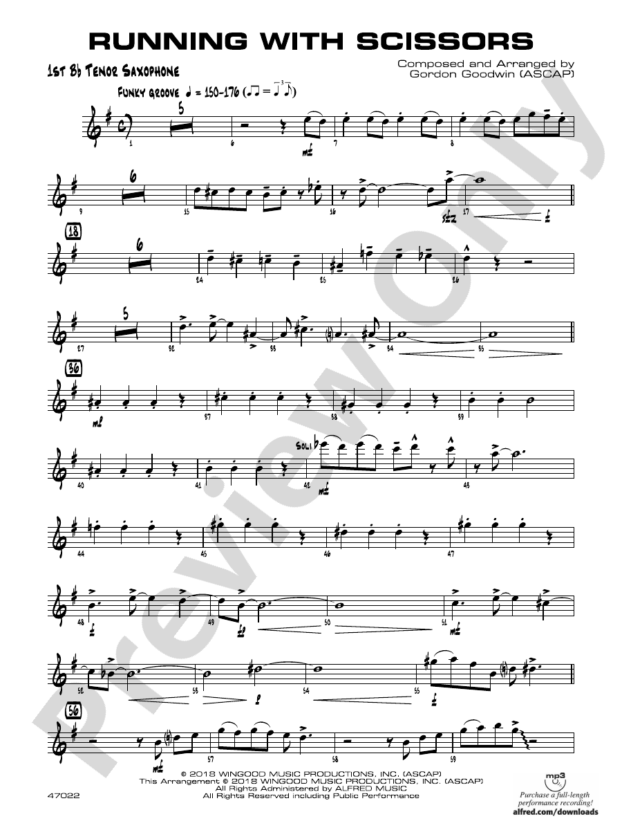 Running with Scissors: B-flat Tenor Saxophone: B-flat Tenor Saxophone ...