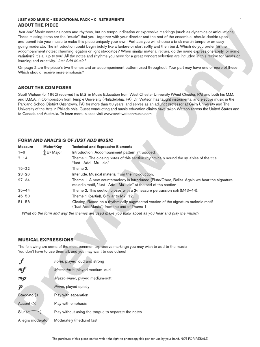 Just Add Music: C Educational Pack: C Educational Pack Part - Digital ...