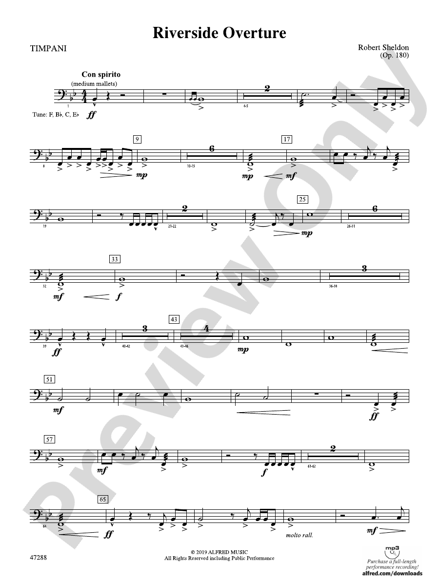 Riverside Overture: Timpani: Timpani Part - Digital Sheet Music Download