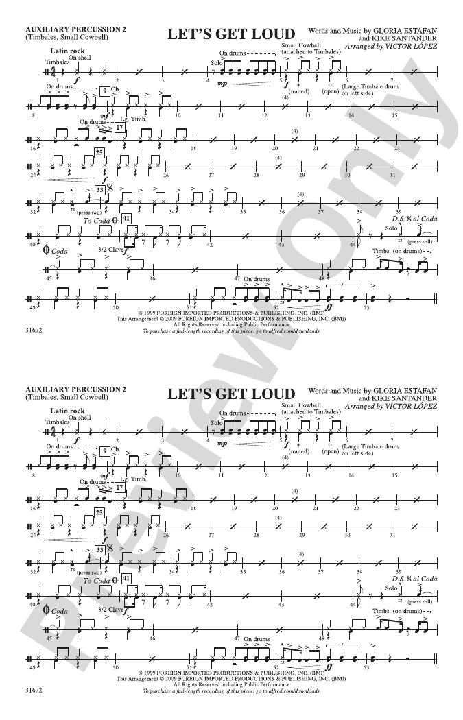 Let's Get Loud: Auxiliary Percussion 2: Auxiliary Percussion 2 Part ...