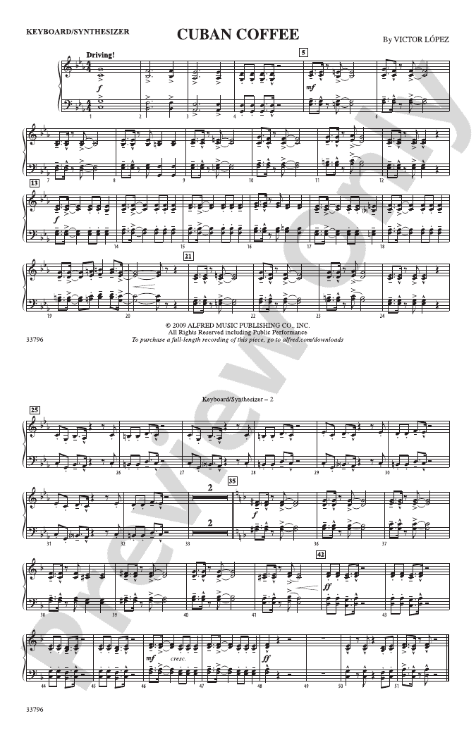 Cuban Coffee: Keyboard/Synthesizer: Keyboard/Synthesizer Part - Digital ...
