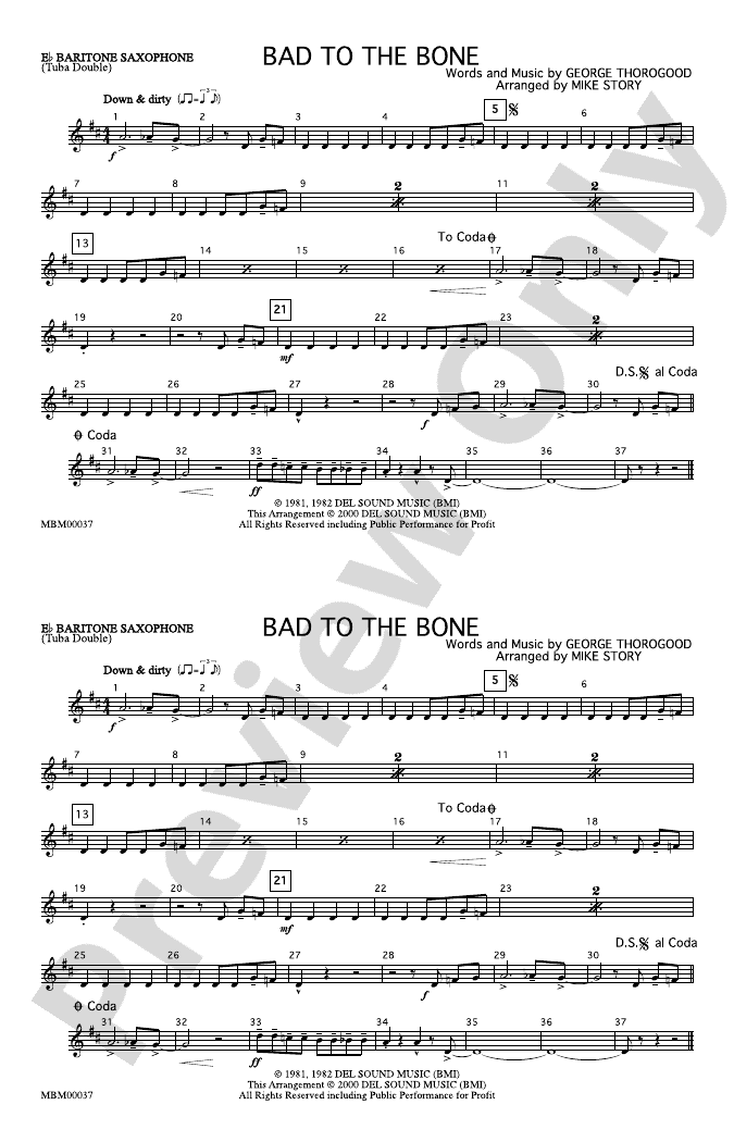 Bad to the Bone: E-flat Baritone Saxophone: E-flat Baritone Saxophone ...