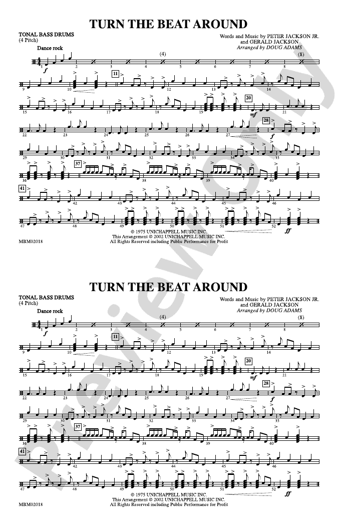 Turn the Beat Around: Tonal Bass Drum: Tonal Bass Drum Part - Digital ...
