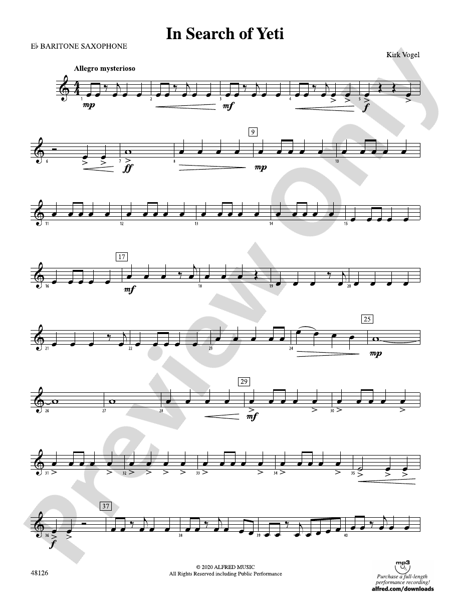 In Search of Yeti: E-flat Baritone Saxophone: E-flat Baritone Saxophone ...
