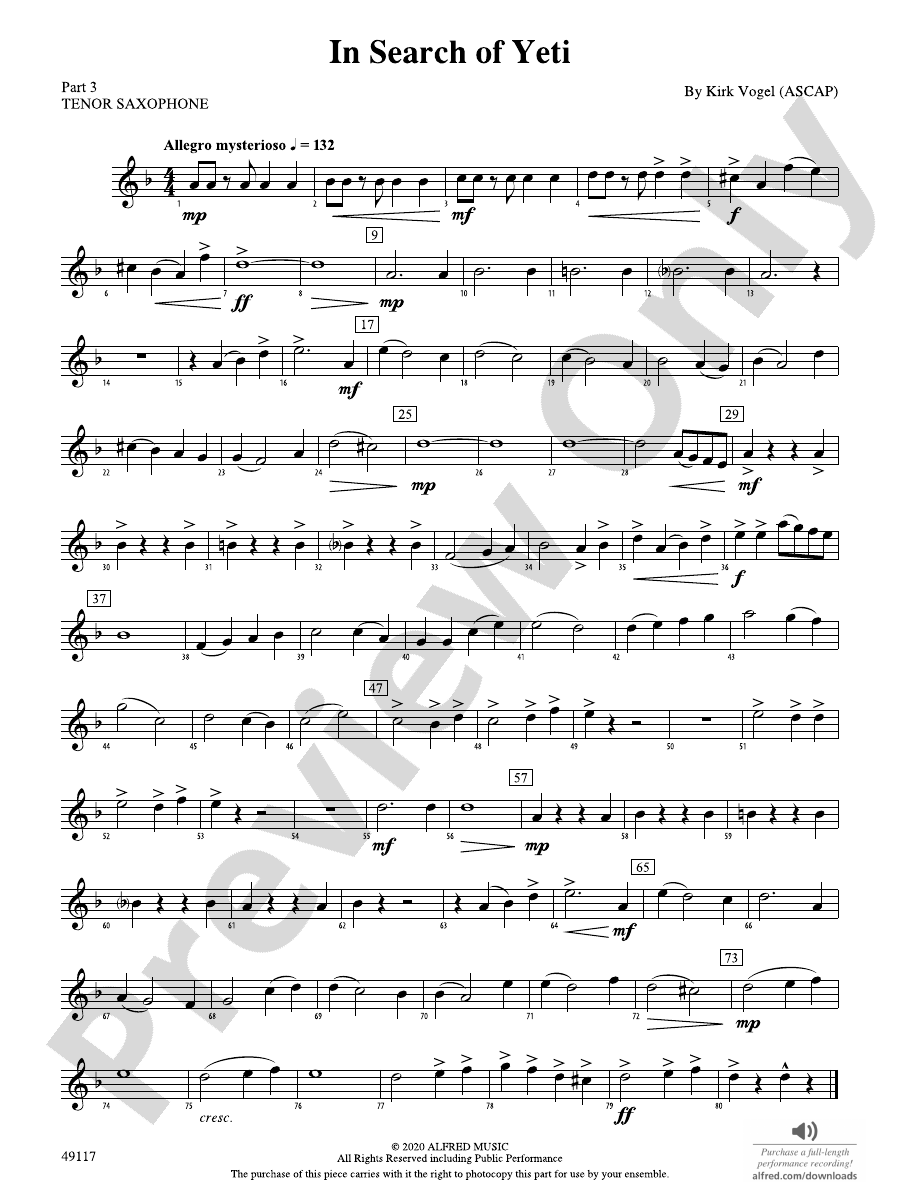 In Search of Yeti: Part 3 - Tenor Saxophone: Part 3 - Tenor Saxophone ...