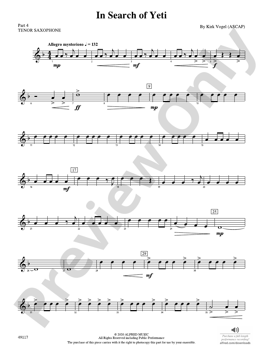 In Search of Yeti: Part 4 - Tenor Saxophone: Part 4 - Tenor Saxophone ...
