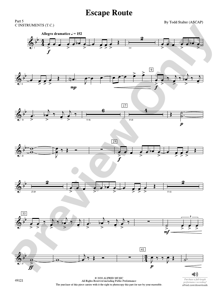 Escape Route: Part 5 - C Instruments (T.C.): Part 5 - C Instruments (T ...